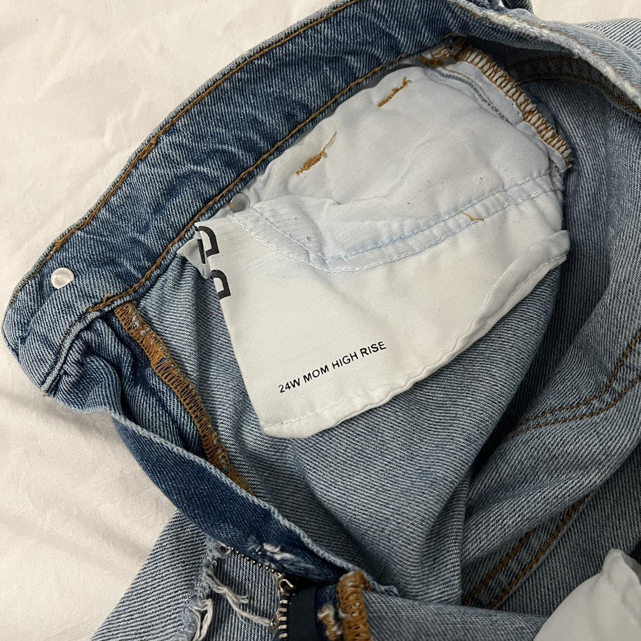 Denim high rise distressed ripped jeans BDG mom... - Depop