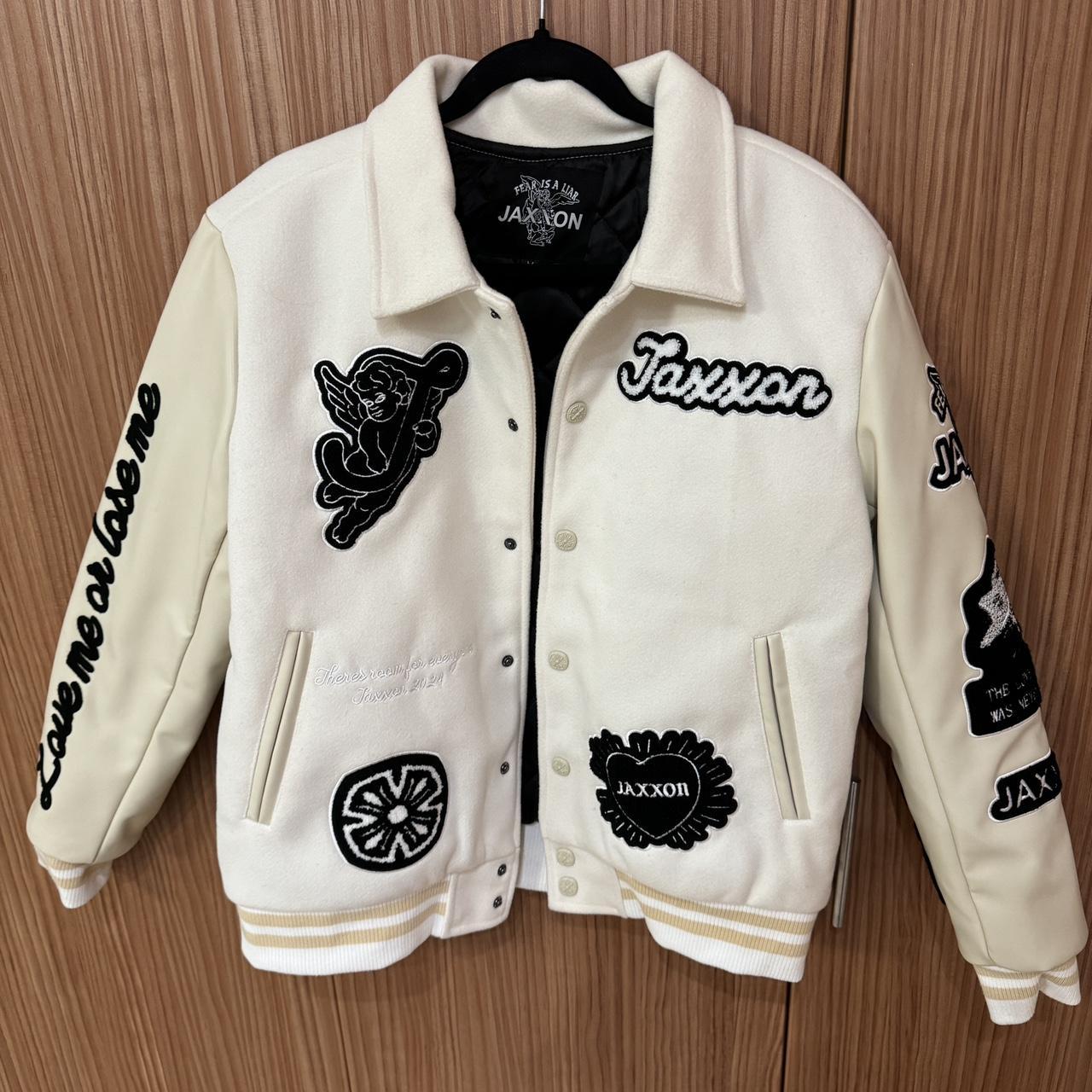 Jaxxon oversized bomber jacket Size: M - Depop