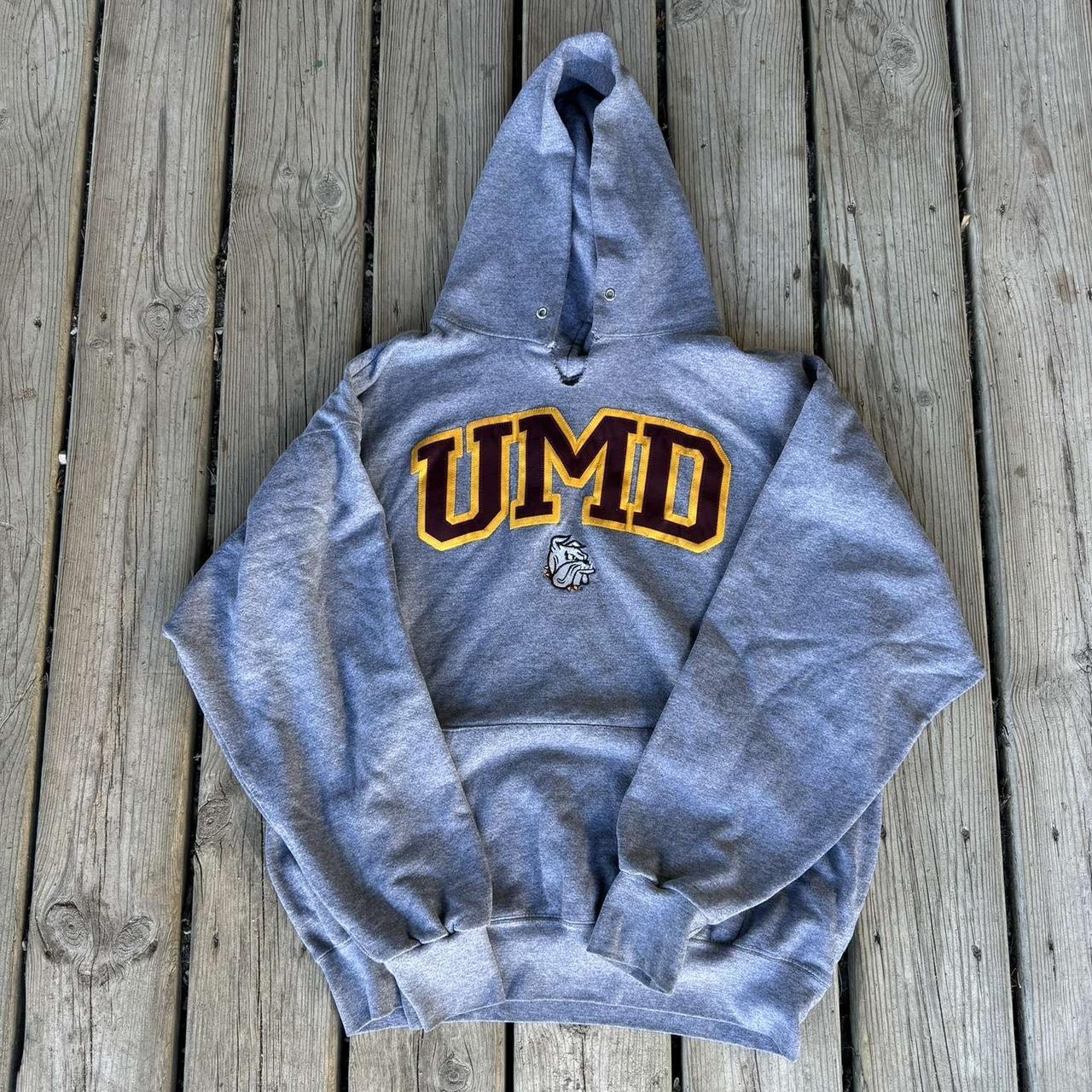 Grey and yellow UMD Bulldogs hoodie #UMD #Bulldogs... - Depop