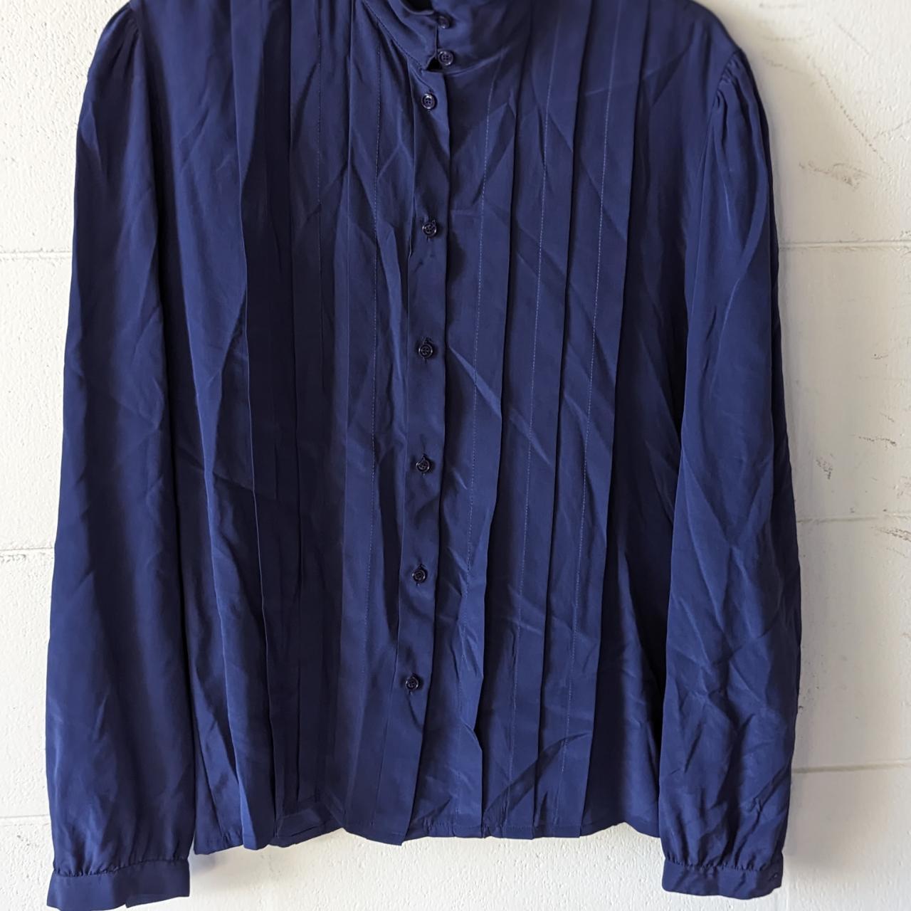 Vintage Button Down Silk Blouse BonSoir Paris Mode - Depop