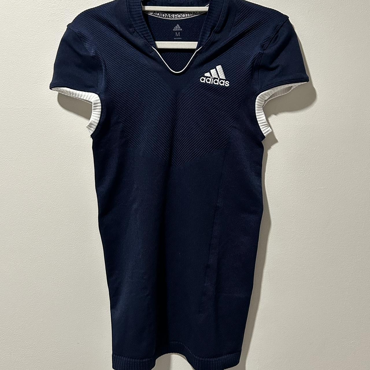 Navy and white Adidas mini dress #AdidasDress... | Depop