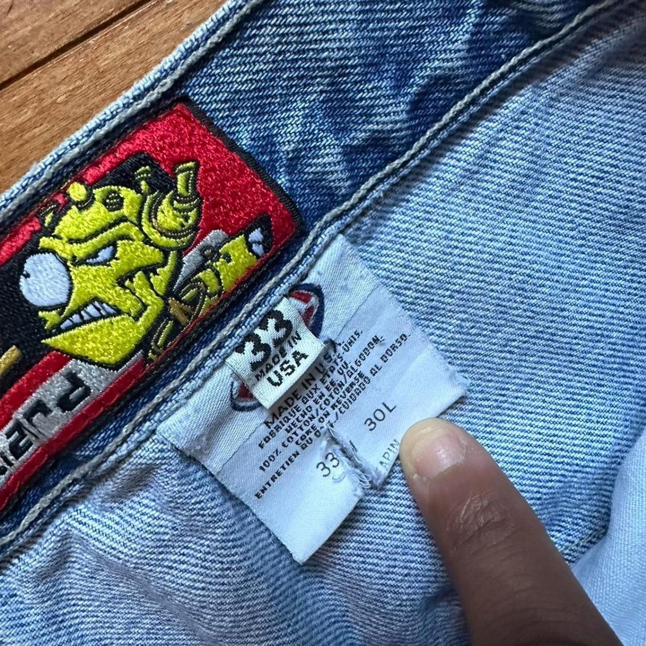 90s JNCO Leepin Lizards (33x30 with 42 inch Outseam)... - Depop