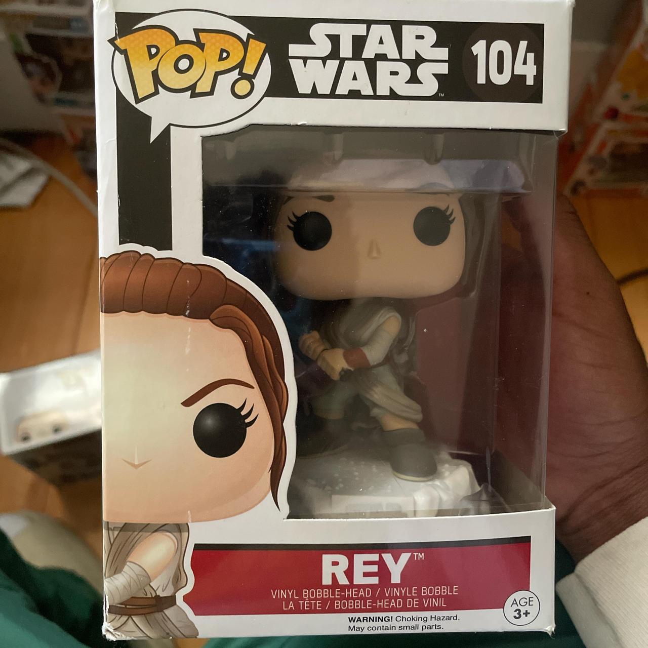 Star Wars Rey Funko Pop 104 (Starkiller Duel)... - Depop