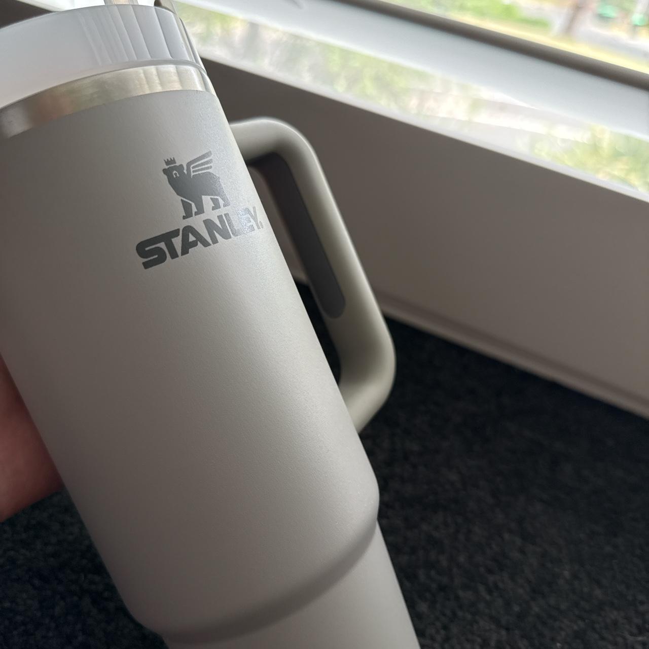 Grey Stanley 30oz insulated coffee mug with straw... - Depop