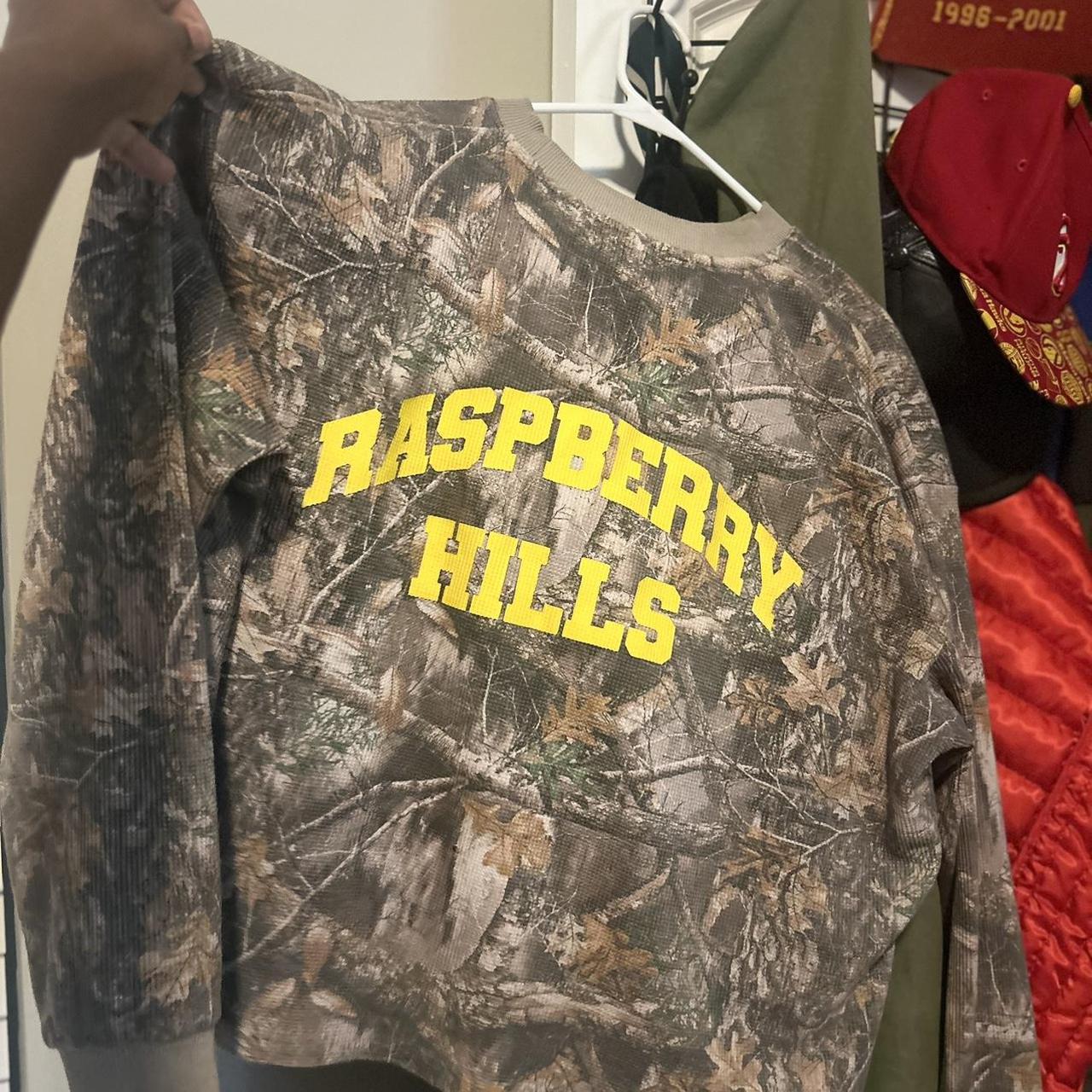 Raspberry hills camo sweatshirt from Gv Gallery - Depop