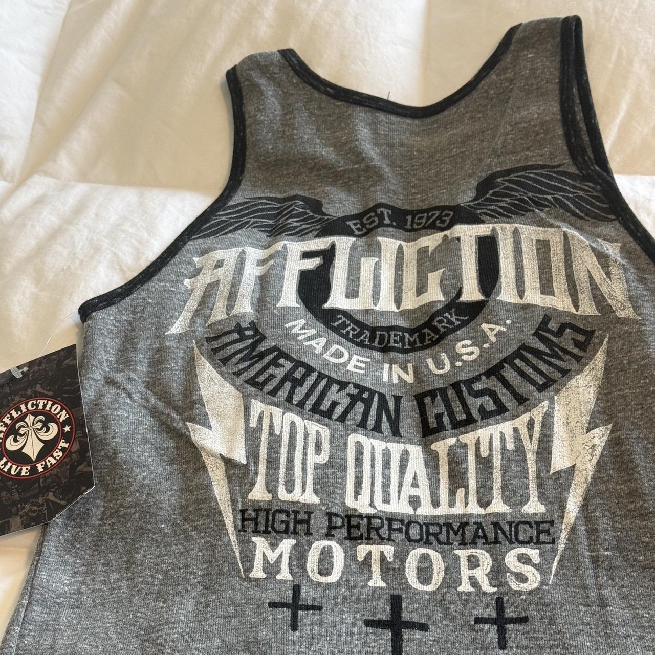 New with tag! Grey Affliction tank top #gothfashion... | Depop