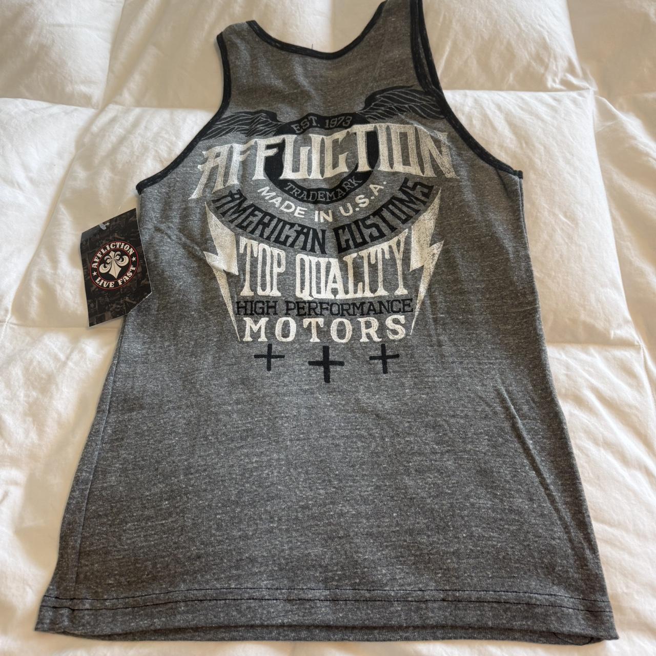 New with tag! Grey Affliction tank top #gothfashion... | Depop