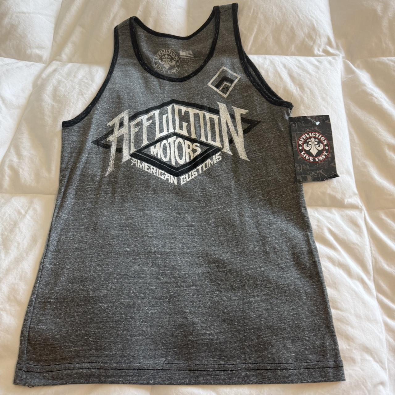 New with tag! Grey Affliction tank top #gothfashion... | Depop