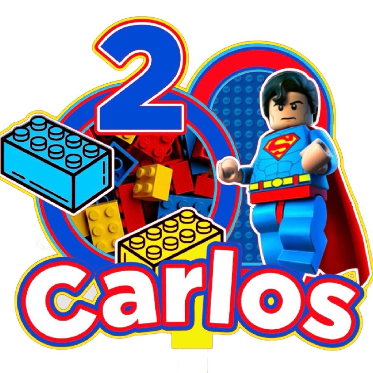 Superman Lego cake topper, perfect for a birthday... - Depop