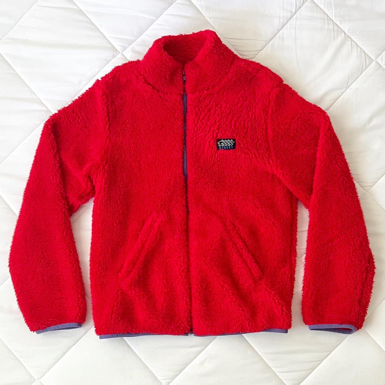 Zip Up Jacket “Cruzer Sherp Jacket” in red by... - Depop