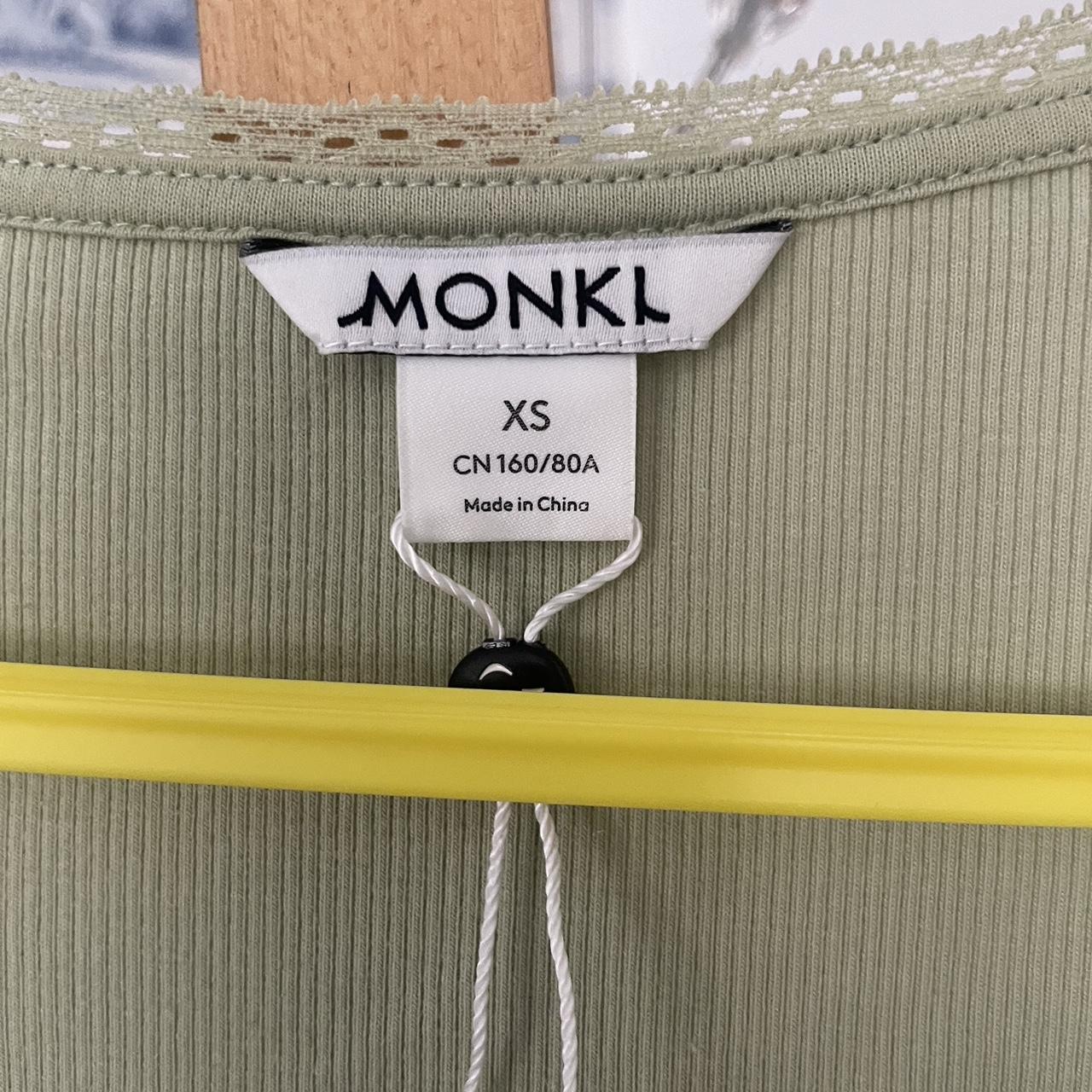 Monki wrap cardigan light green, sage green, adjustable - Depop