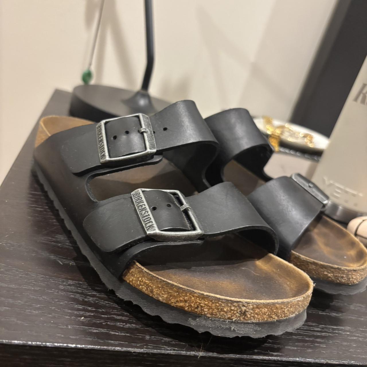 Black Oiled Leather Birks Size 37 Great... | Depop
