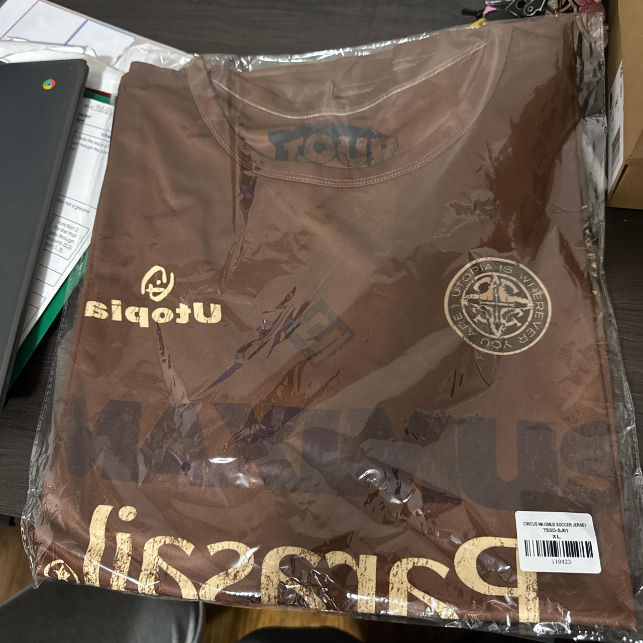 Travis Scott circus Maximus soccer jersey brand new - Depop