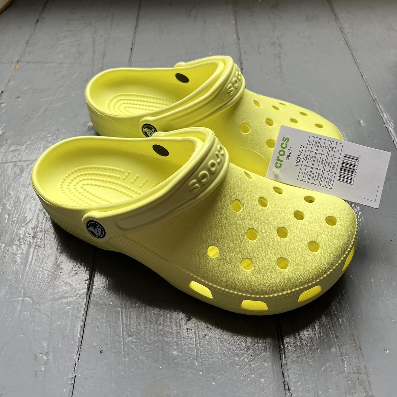 Crocs yellow classic clog - brand new w tags!! Size... - Depop