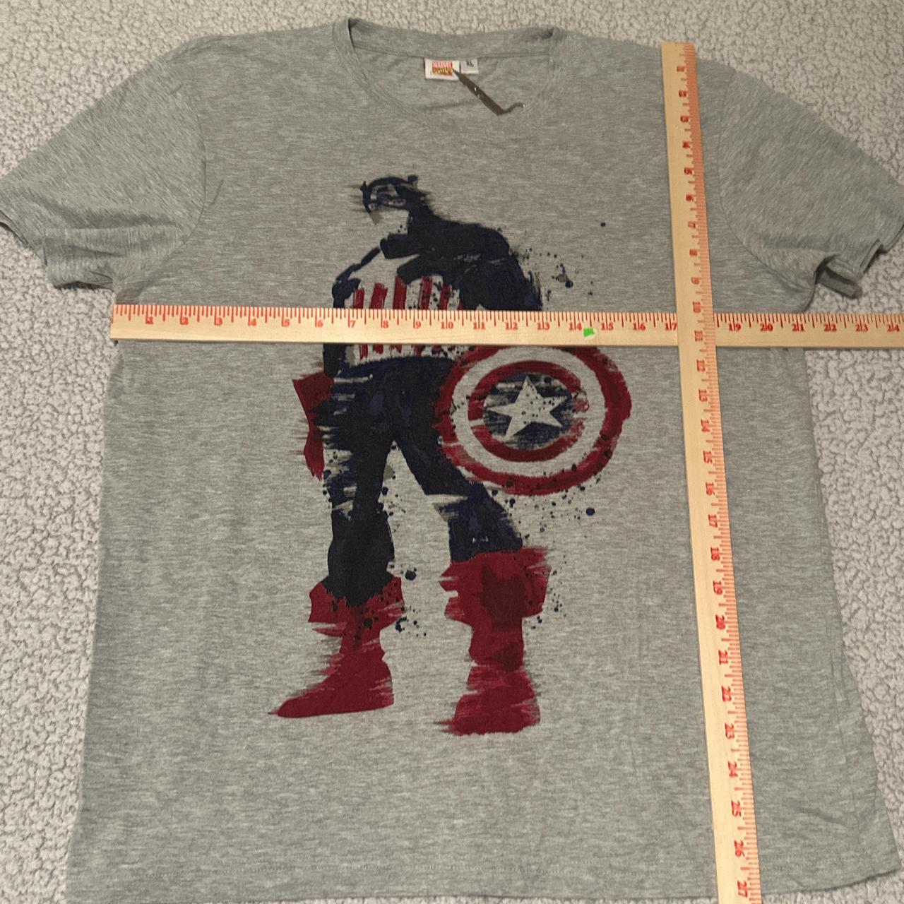 Grey Captain America t-shirt #Marvel Adult XL... | Depop