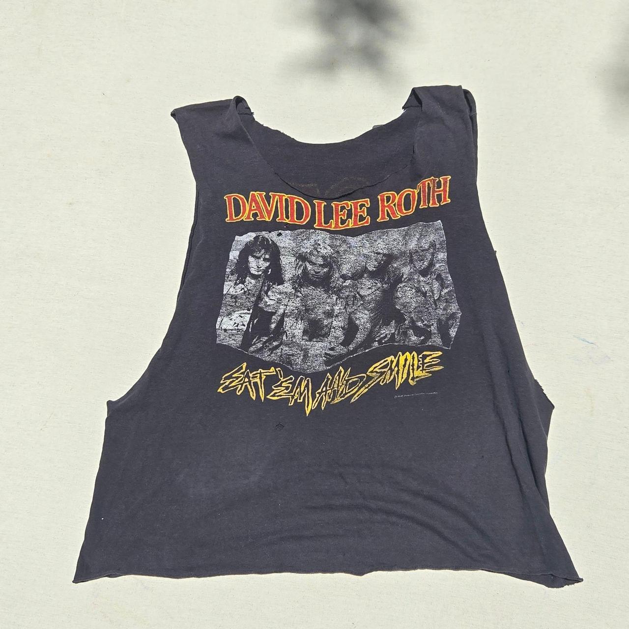 1980s Vintage David Lee Roth Eat Em and Smile Tank... | Depop