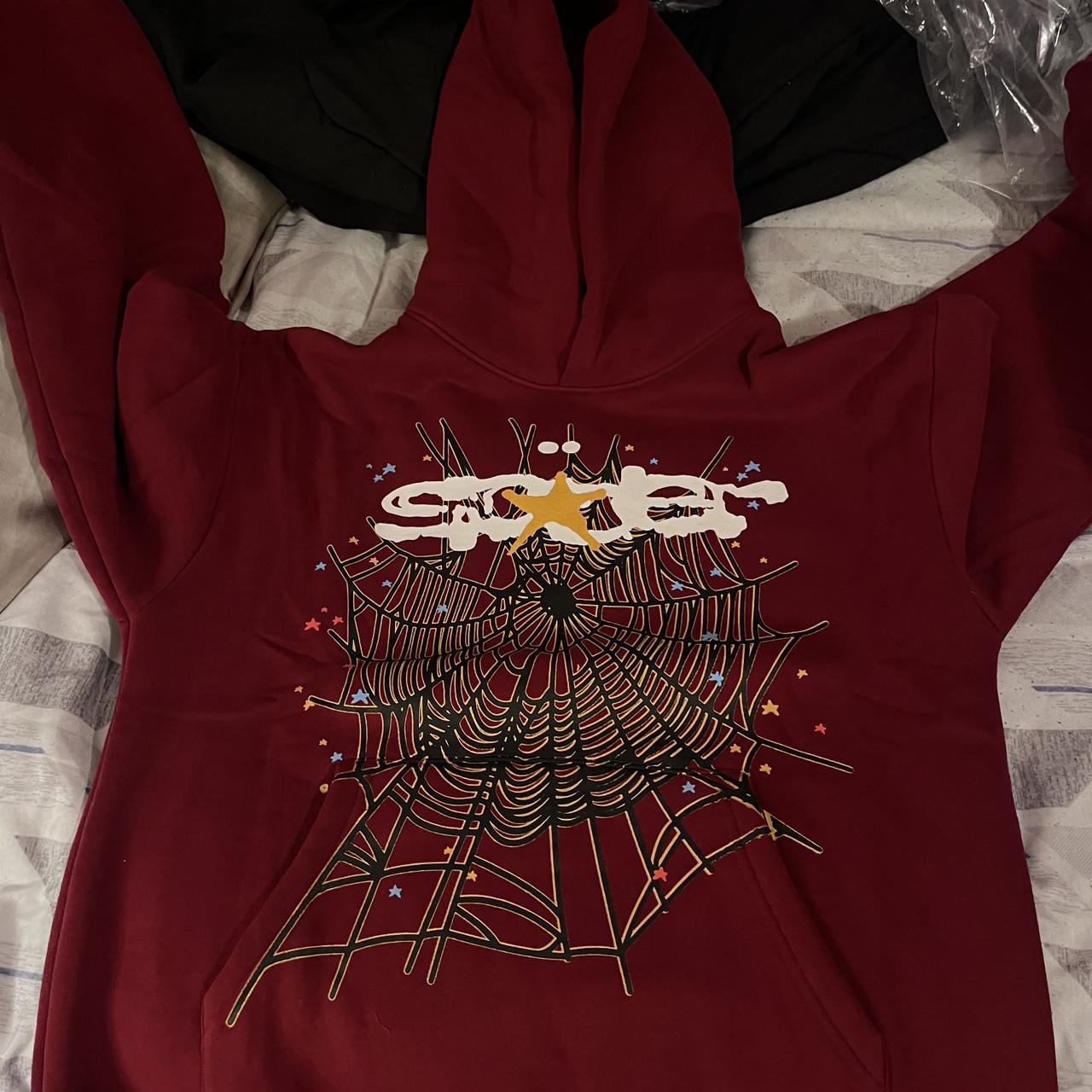 Brand new maroon spider hoodie I can work with any... - Depop