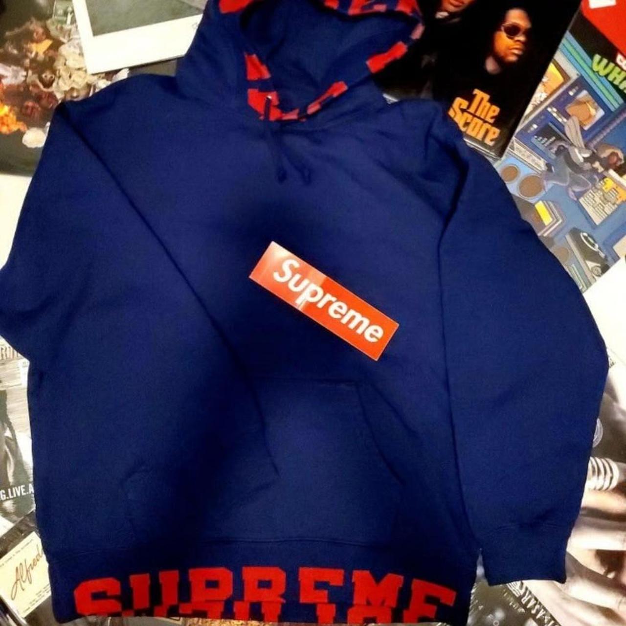 Cropped Supreme Hoodie - Depop
