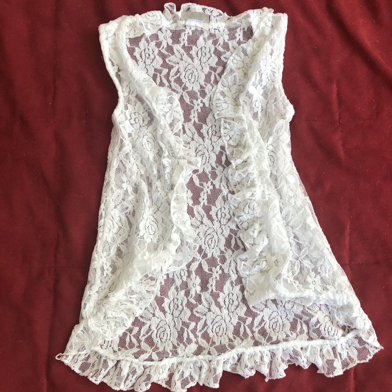 Satin Flowers Lace Vest! Women’s size S. Only worn a... - Depop