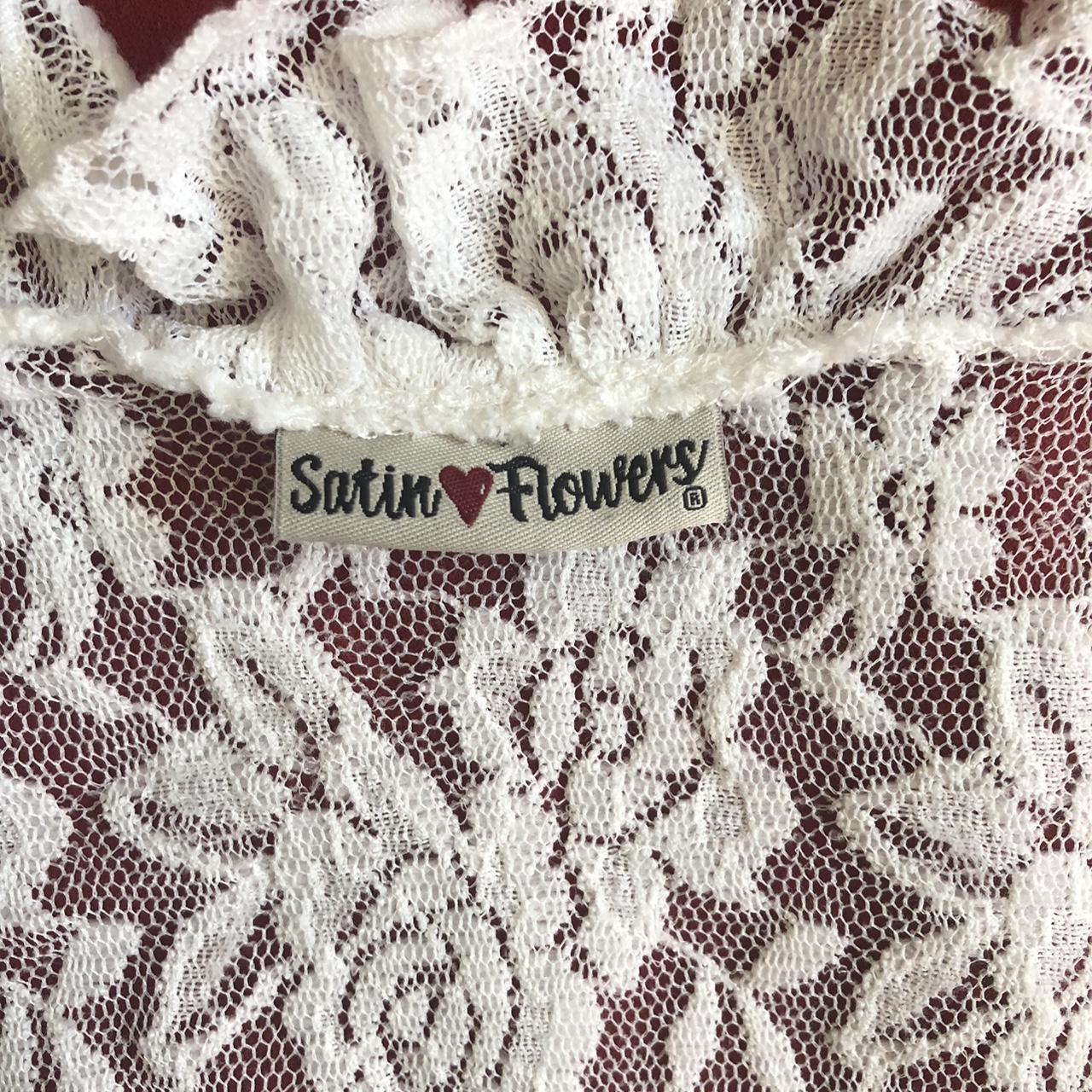 Satin Flowers Lace Vest! Women’s size S. Only worn a... - Depop