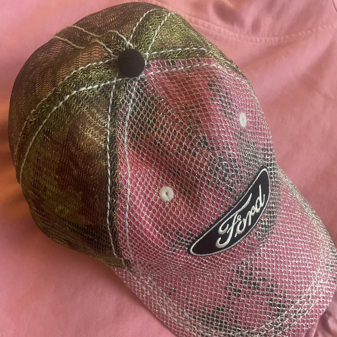 Pink and camo Ford hat - Depop