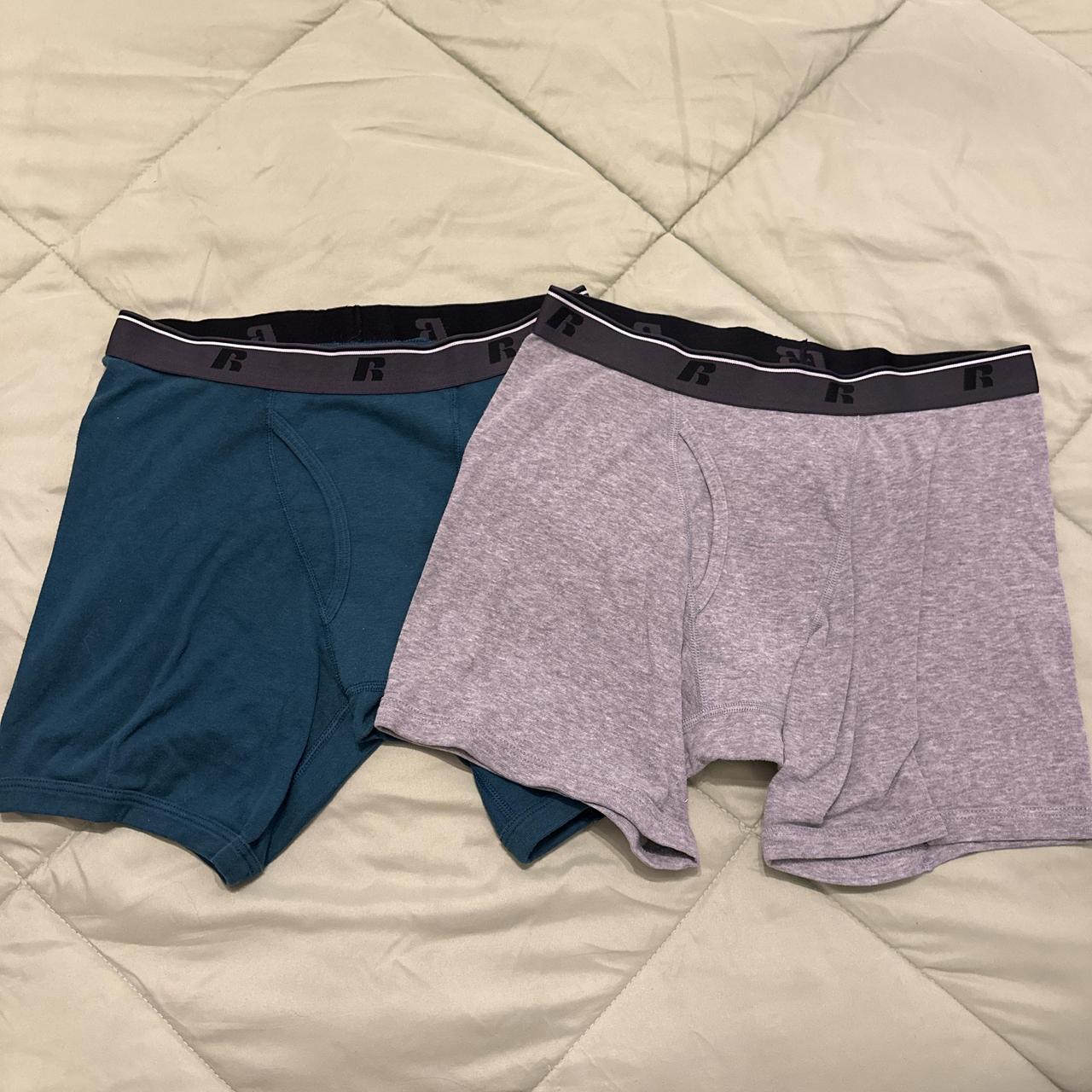 Green and grey Russell boxer briefs | Depop