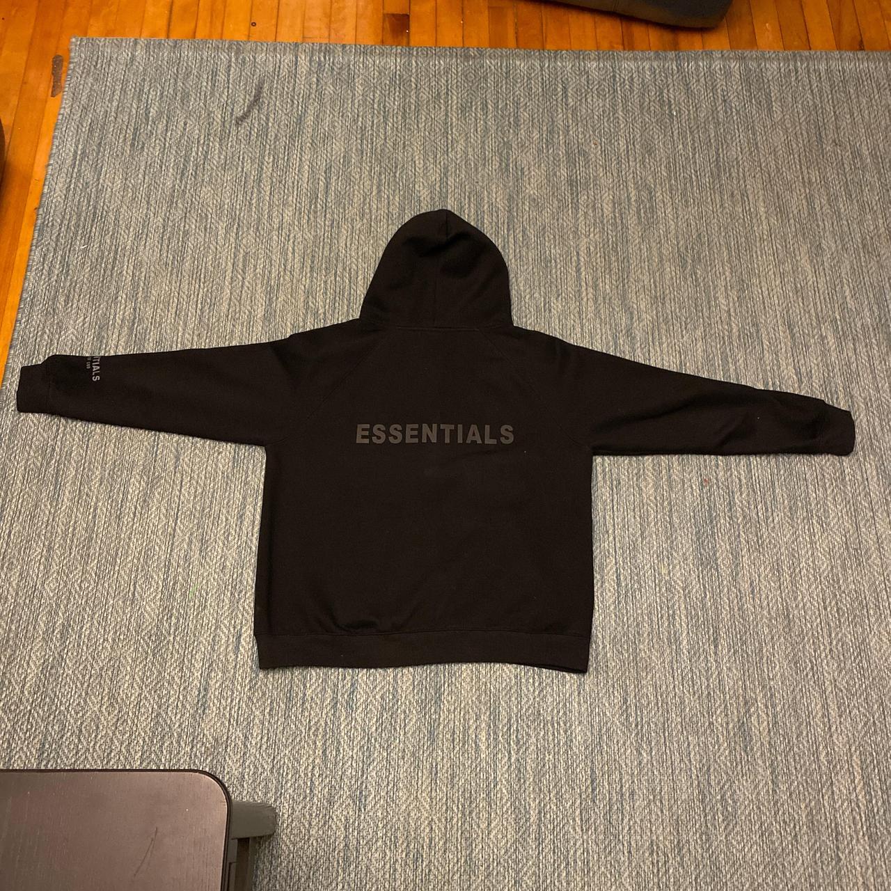 Black Essentials Zip-up hoodie Barely worn (used... - Depop