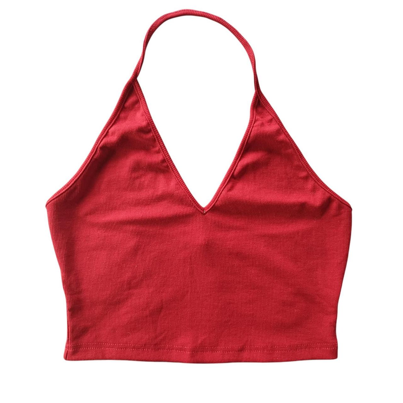 💌A red crop top, .Size small. This item is brand new... | Depop