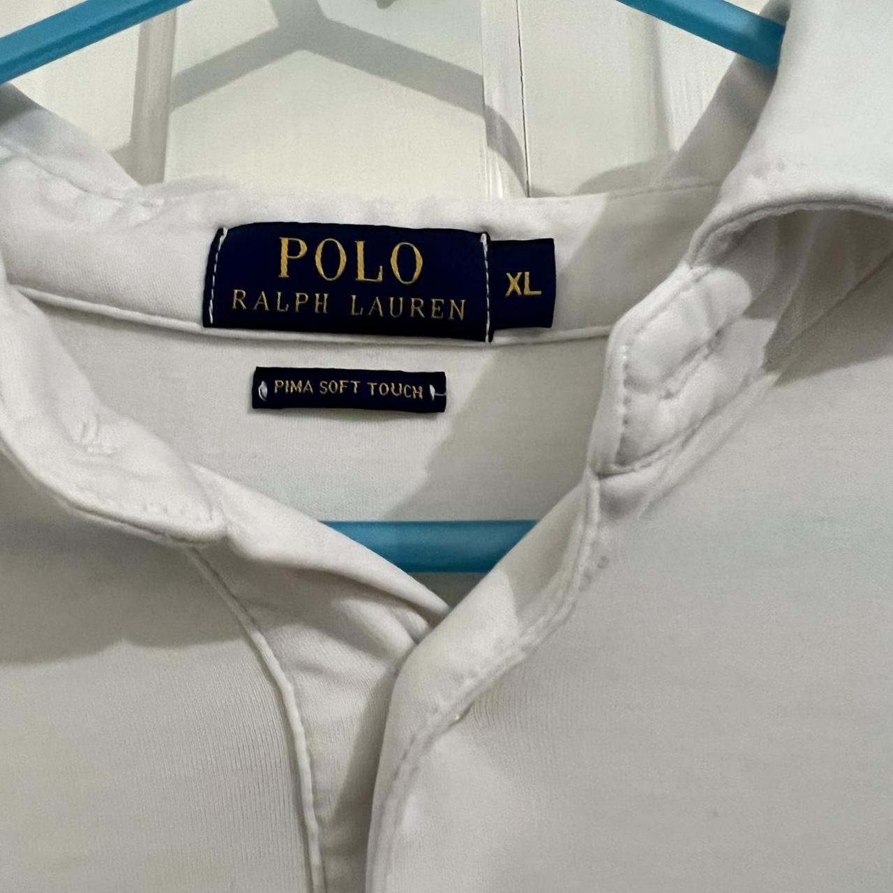 Polo Ralph Lauren white polo size XL - Depop