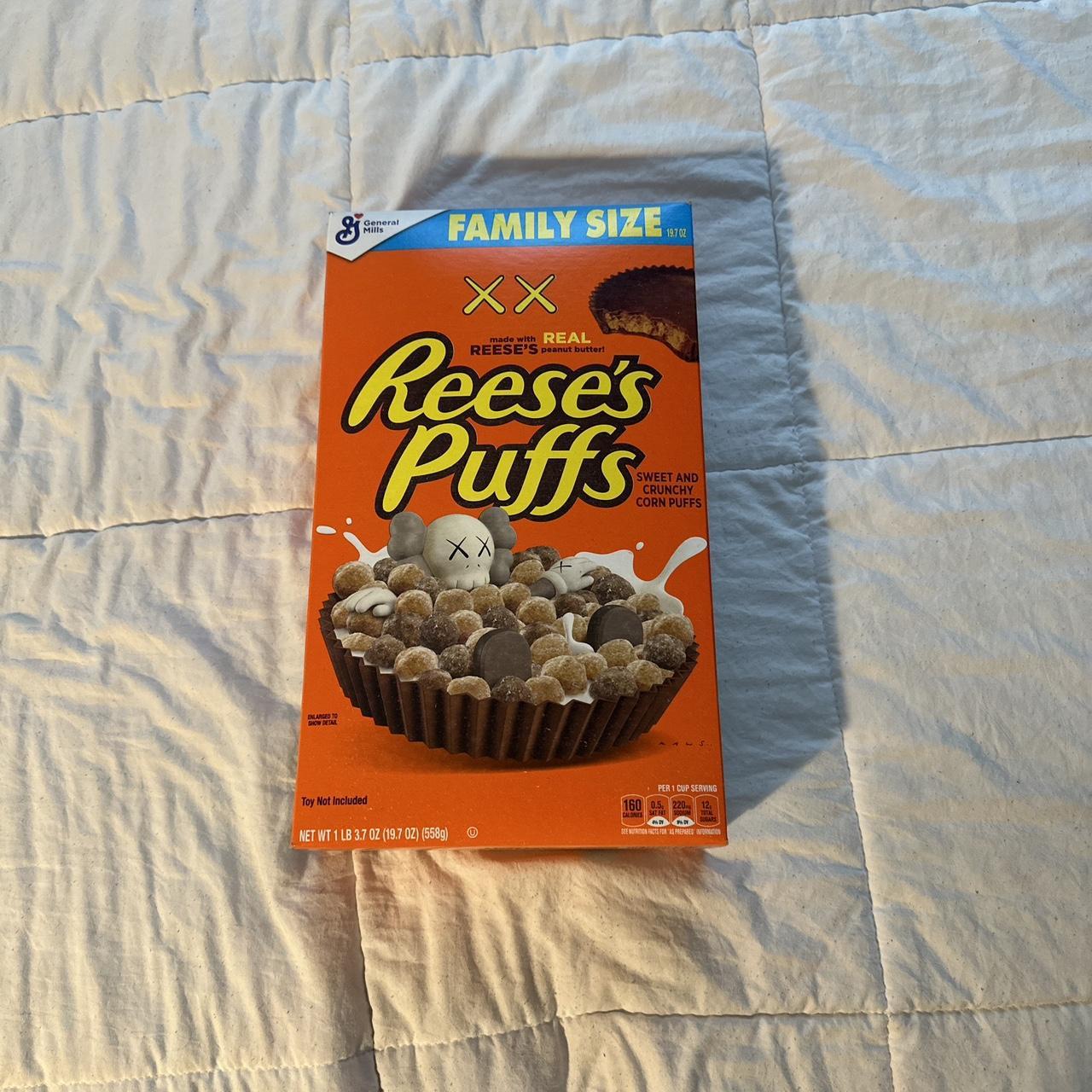 Kaws x Reese's Puffs limited edition cereal box... - Depop