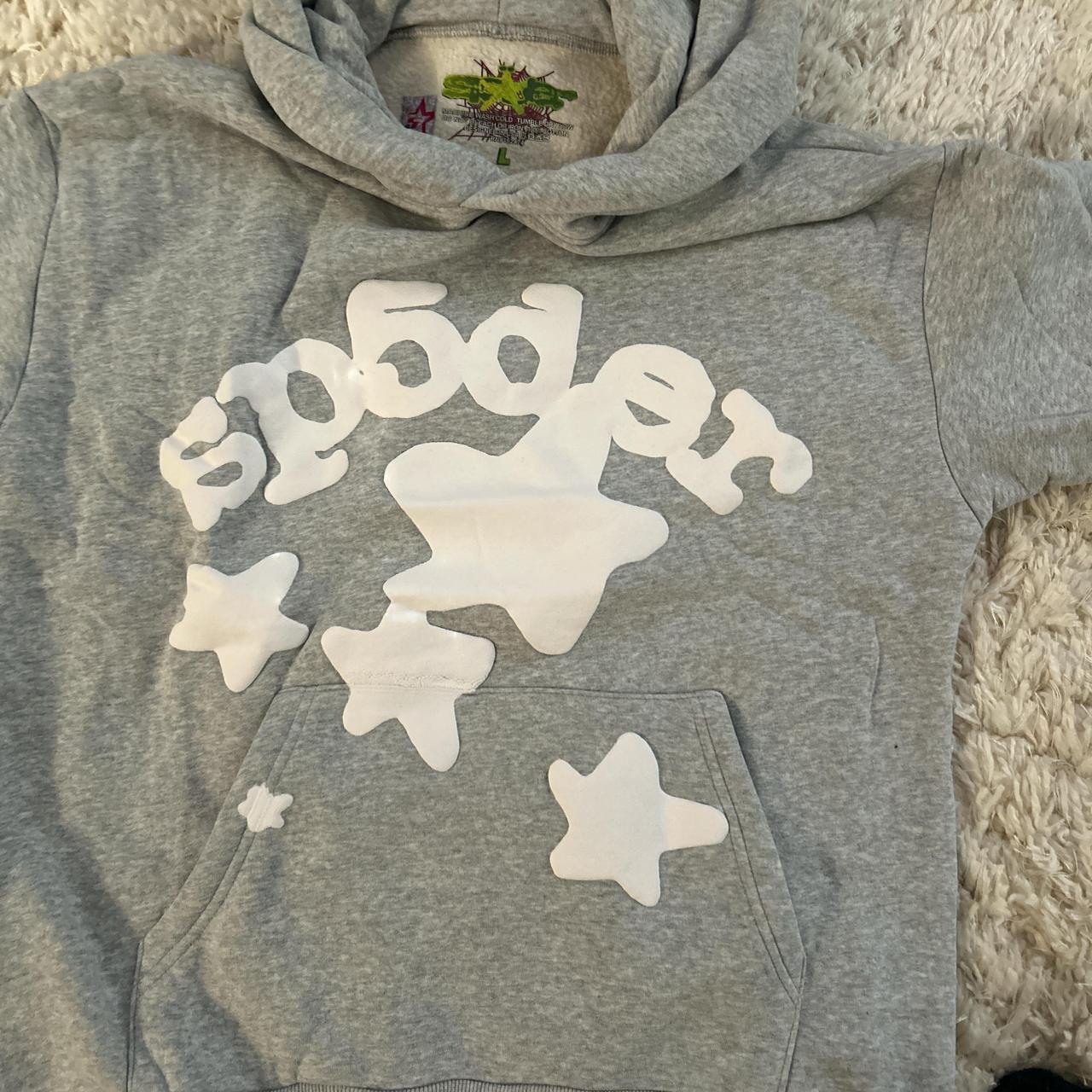 Grey spider hoodie - Depop