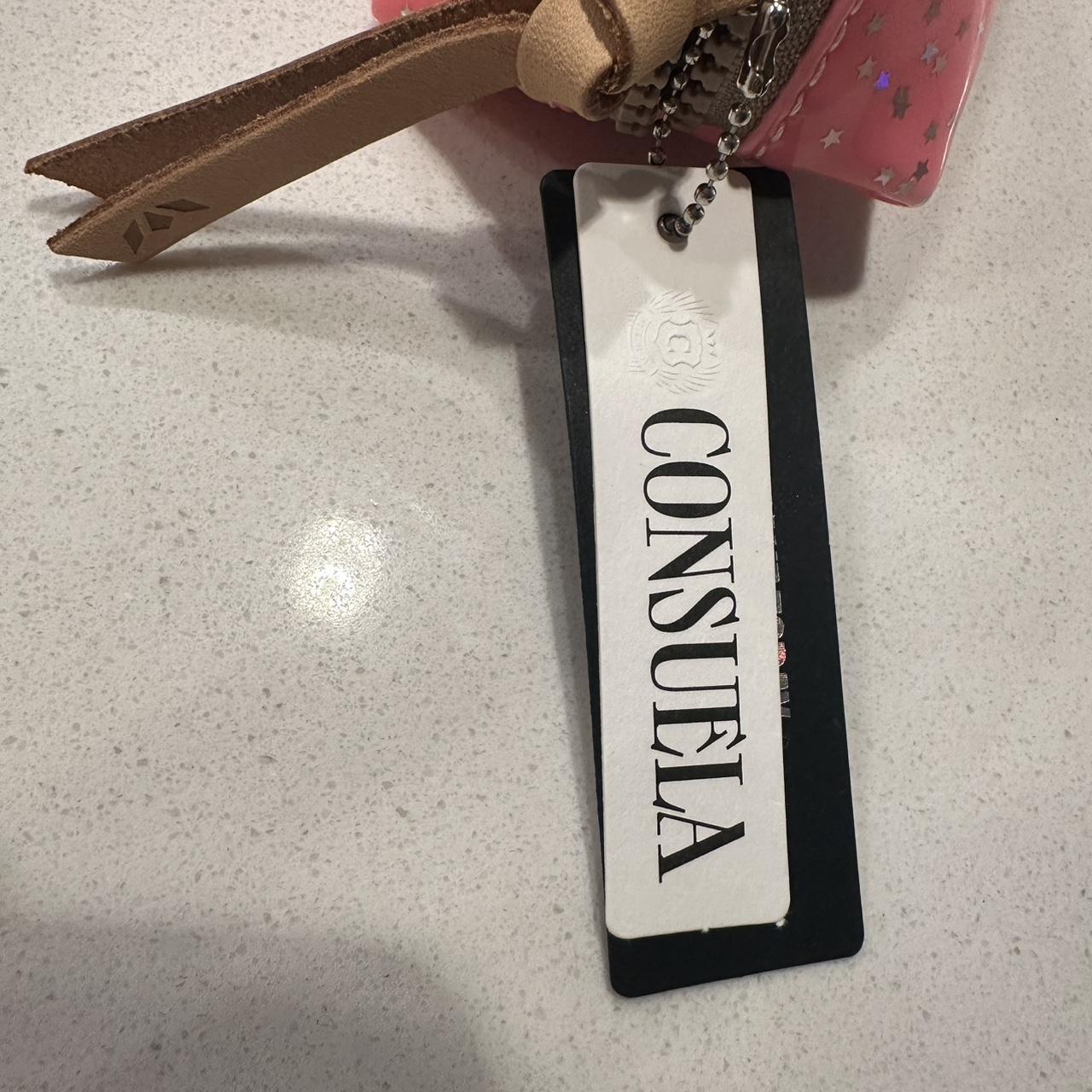 Mini Consuela Cosmetic Bag Bright pink with silver... - Depop