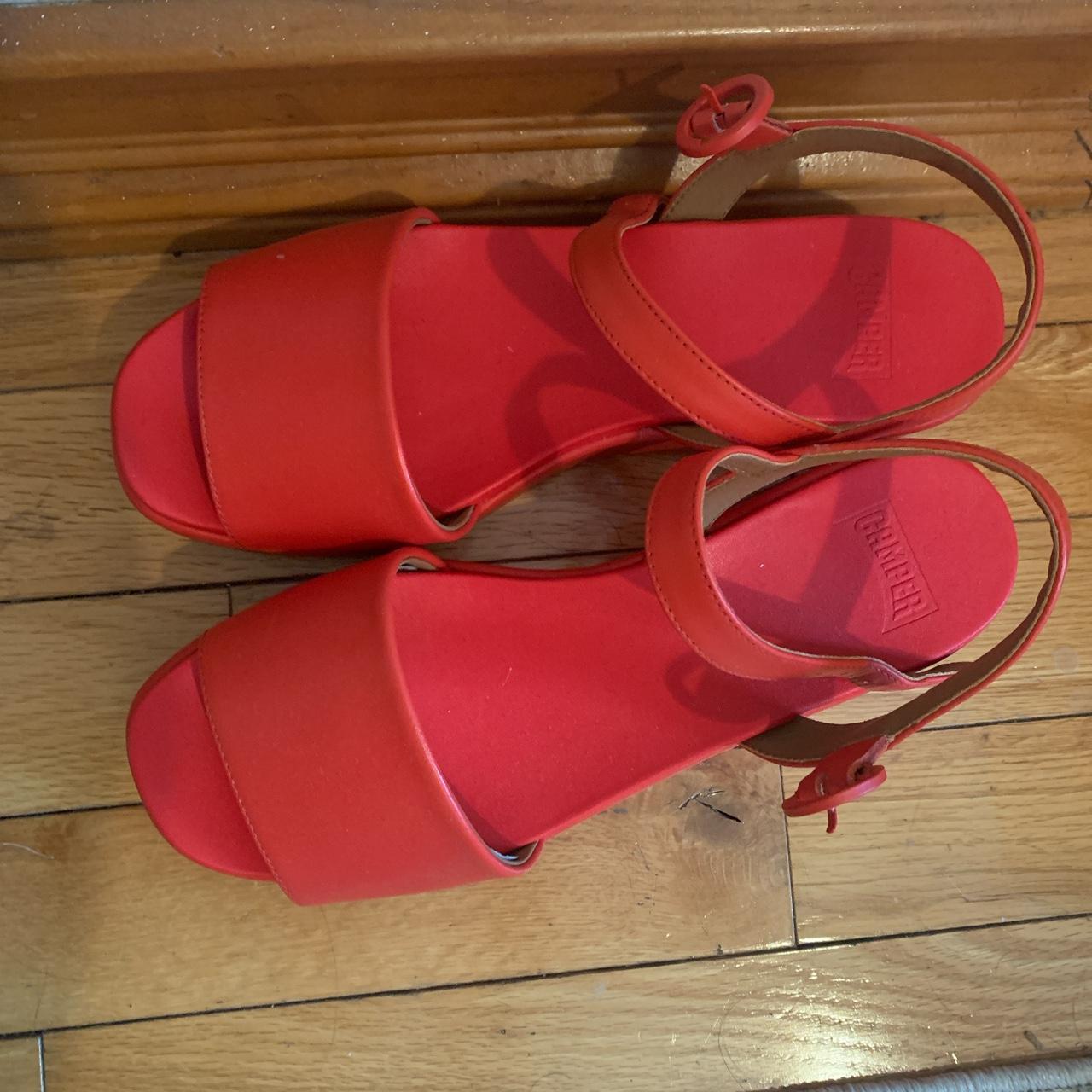 Brand new red camper sandals. Literally just got... - Depop