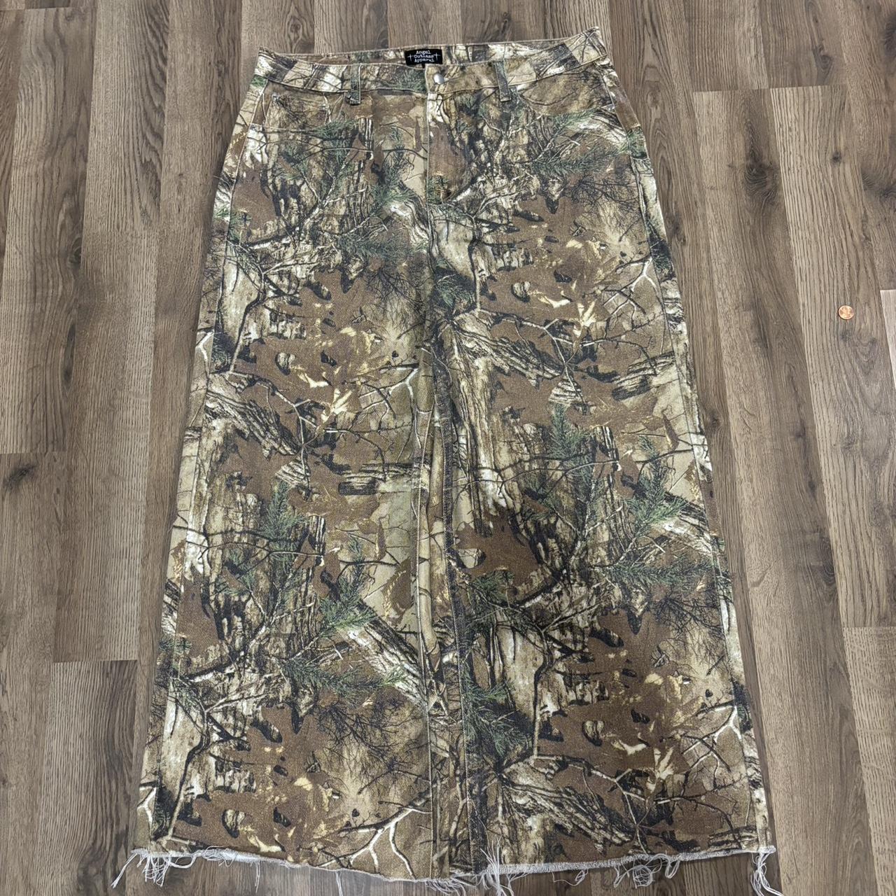 Angel Cutlass Apparel Real Tree Wide Legged Denim... - Depop