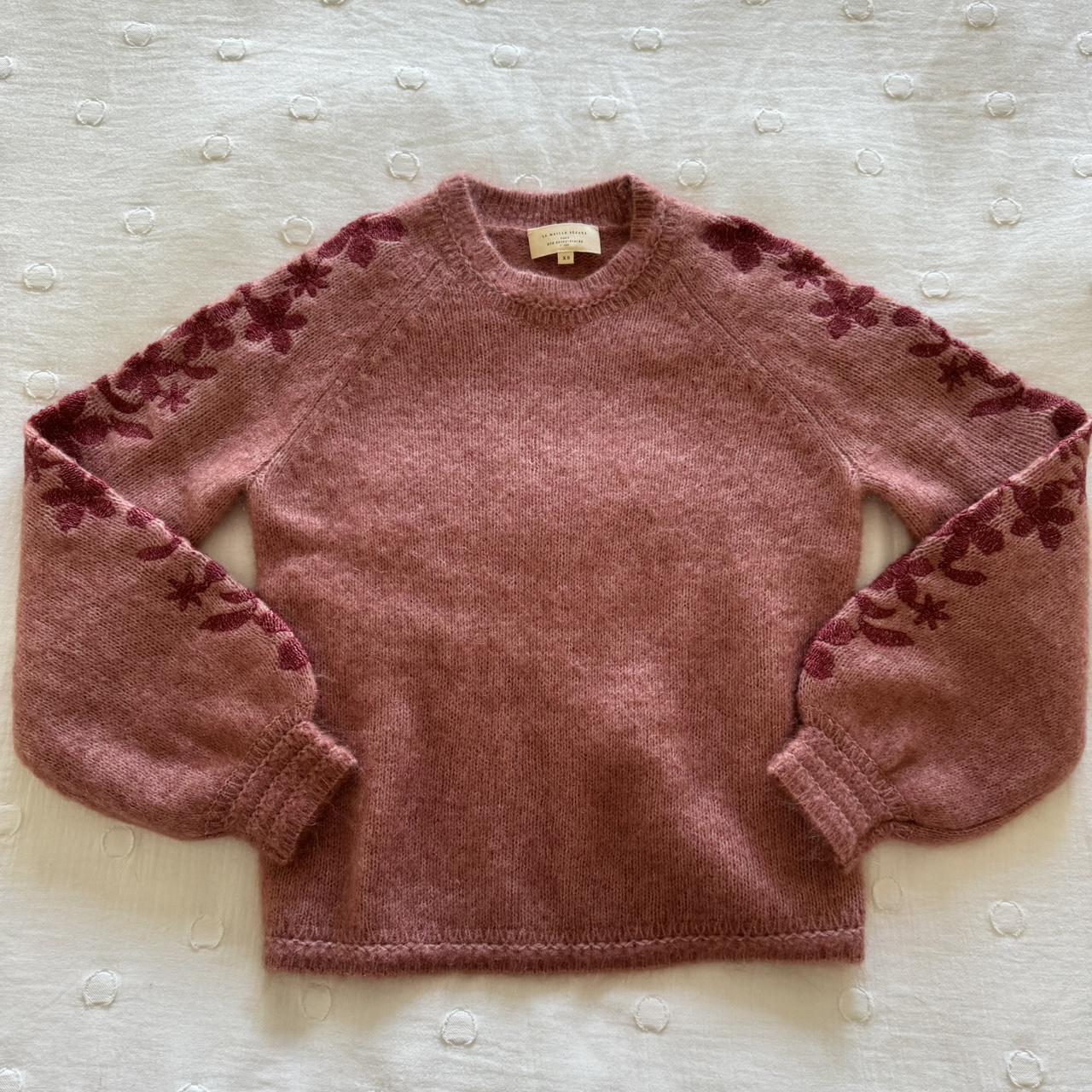 Sezane floral sweater only worn once for... - Depop