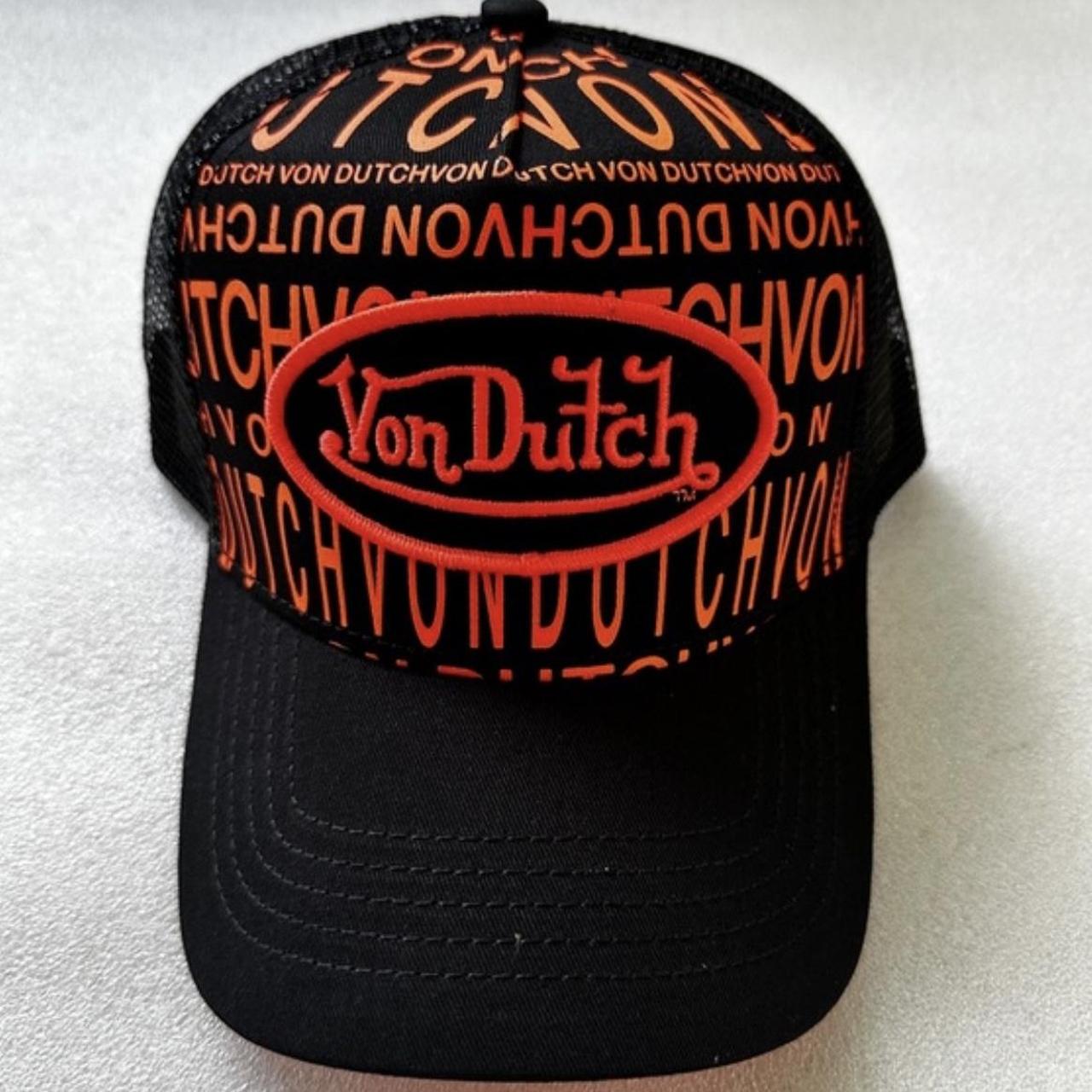 Von Dutch Monogram Broken Logo Trucker Hat New with... | Depop