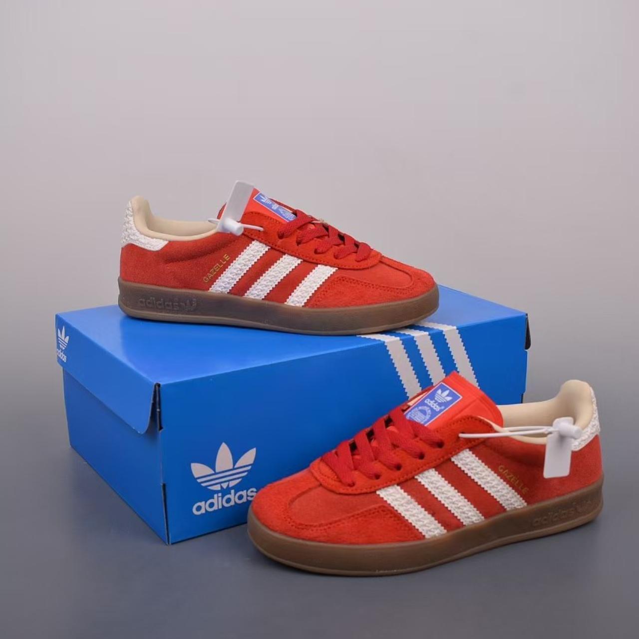 Women's Red Adidas originals Gazelle Indoor Multiple... - Depop
