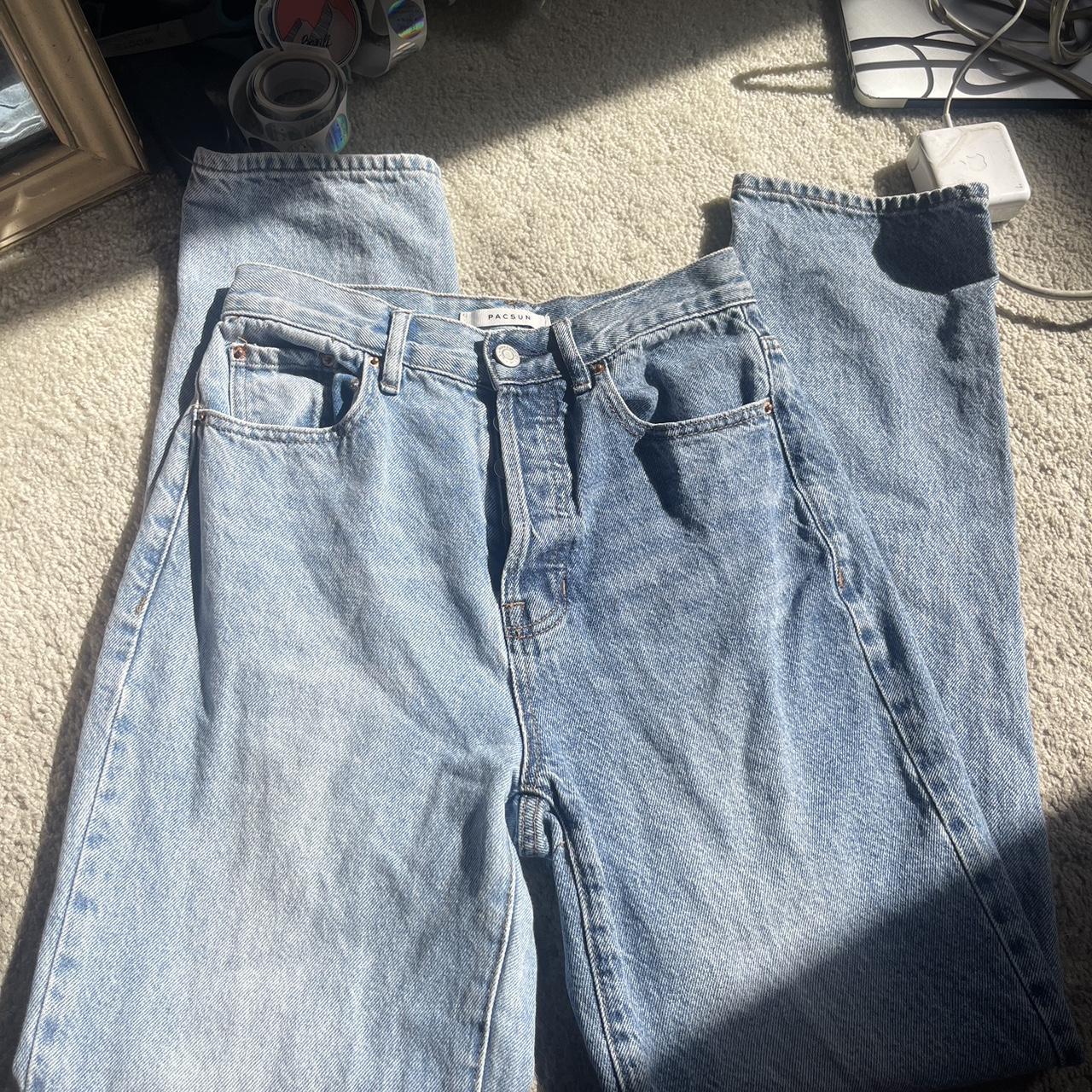 High rise straight leg pacsun jeans pacsun mom jeans... - Depop