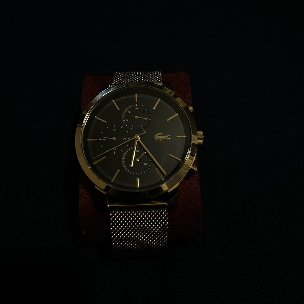 LACOSTE Gold & Black Watch. | Depop