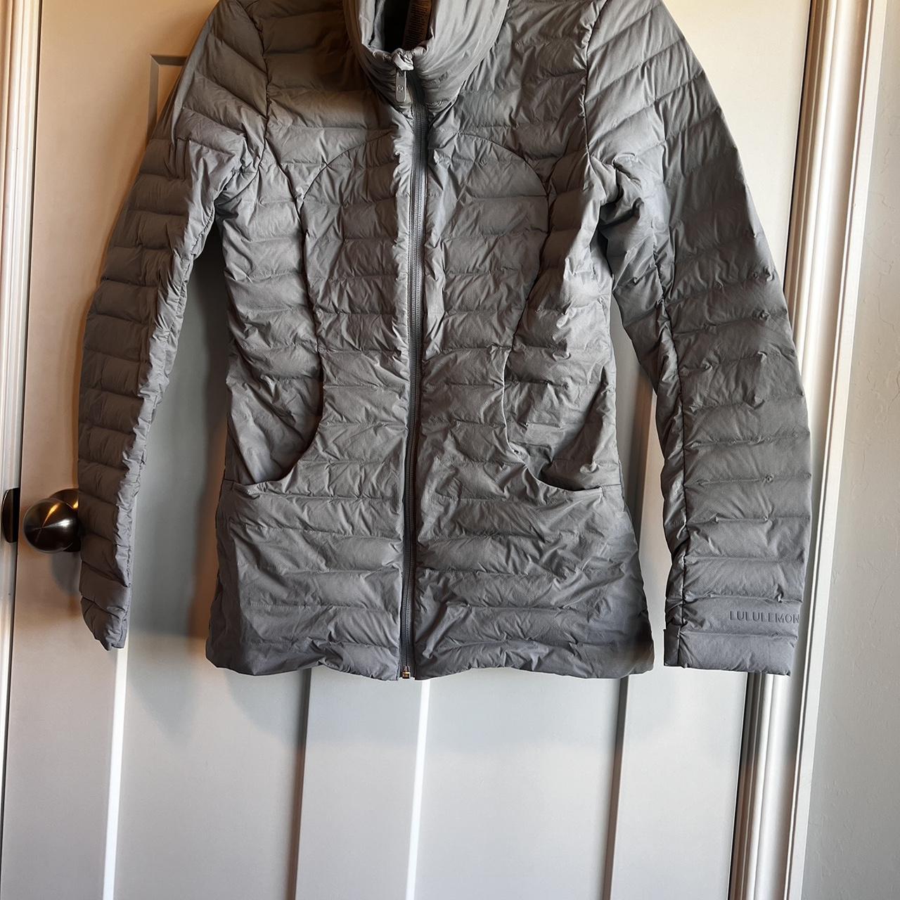 LULULEMON Pack It Down Jacket Size 6 Gray Feather... - Depop