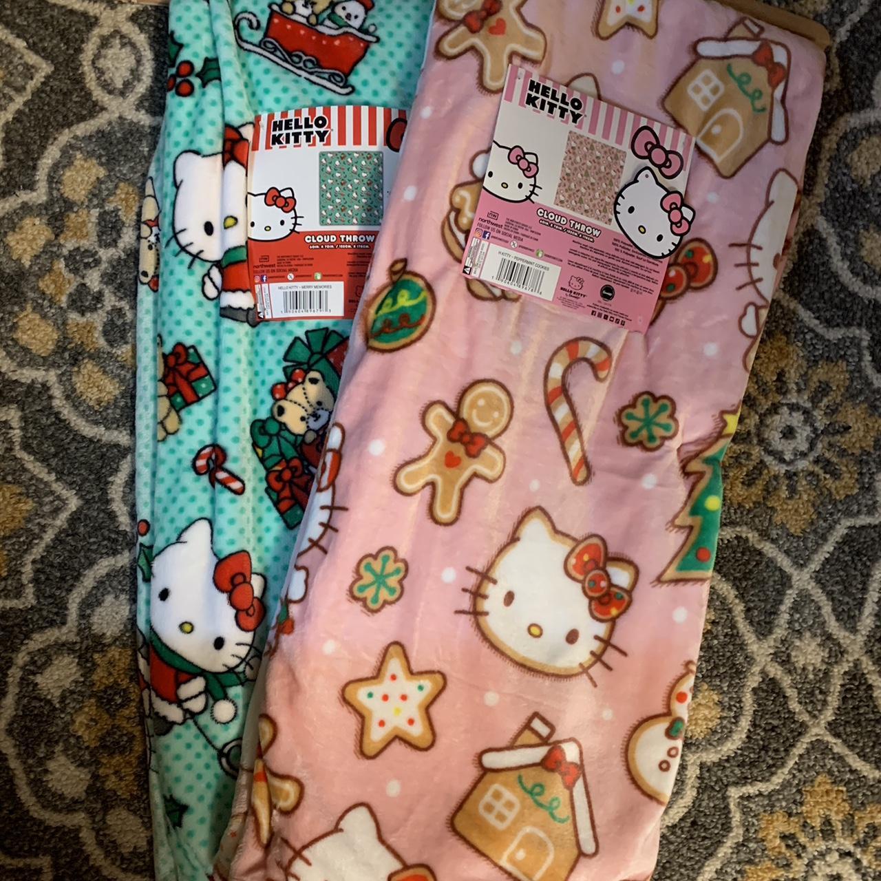 Hello Kitty Christmas fleece blanket set #HelloKitty... - Depop