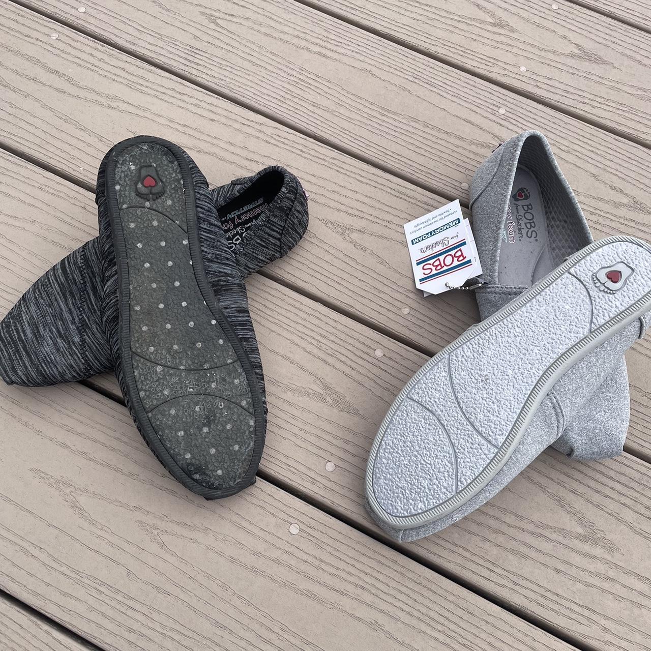 two pairs of Bob’s slide ons both sizes women’s 9.... - Depop