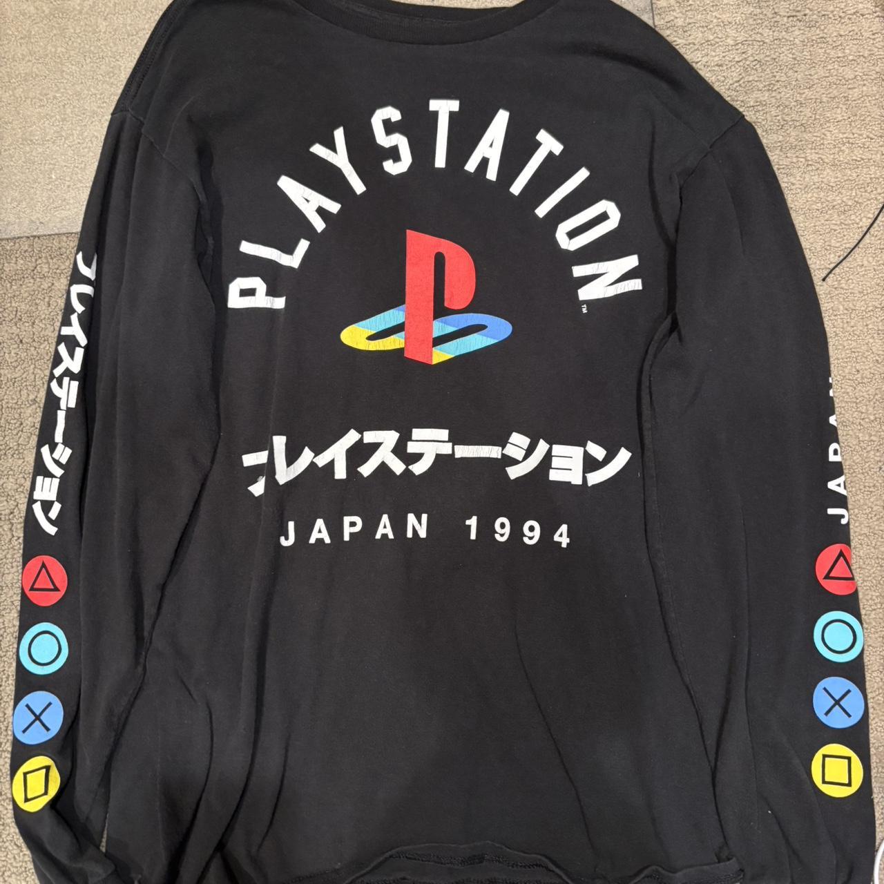 Vintage PlayStation Japan 1994 long sleeve black... | Depop