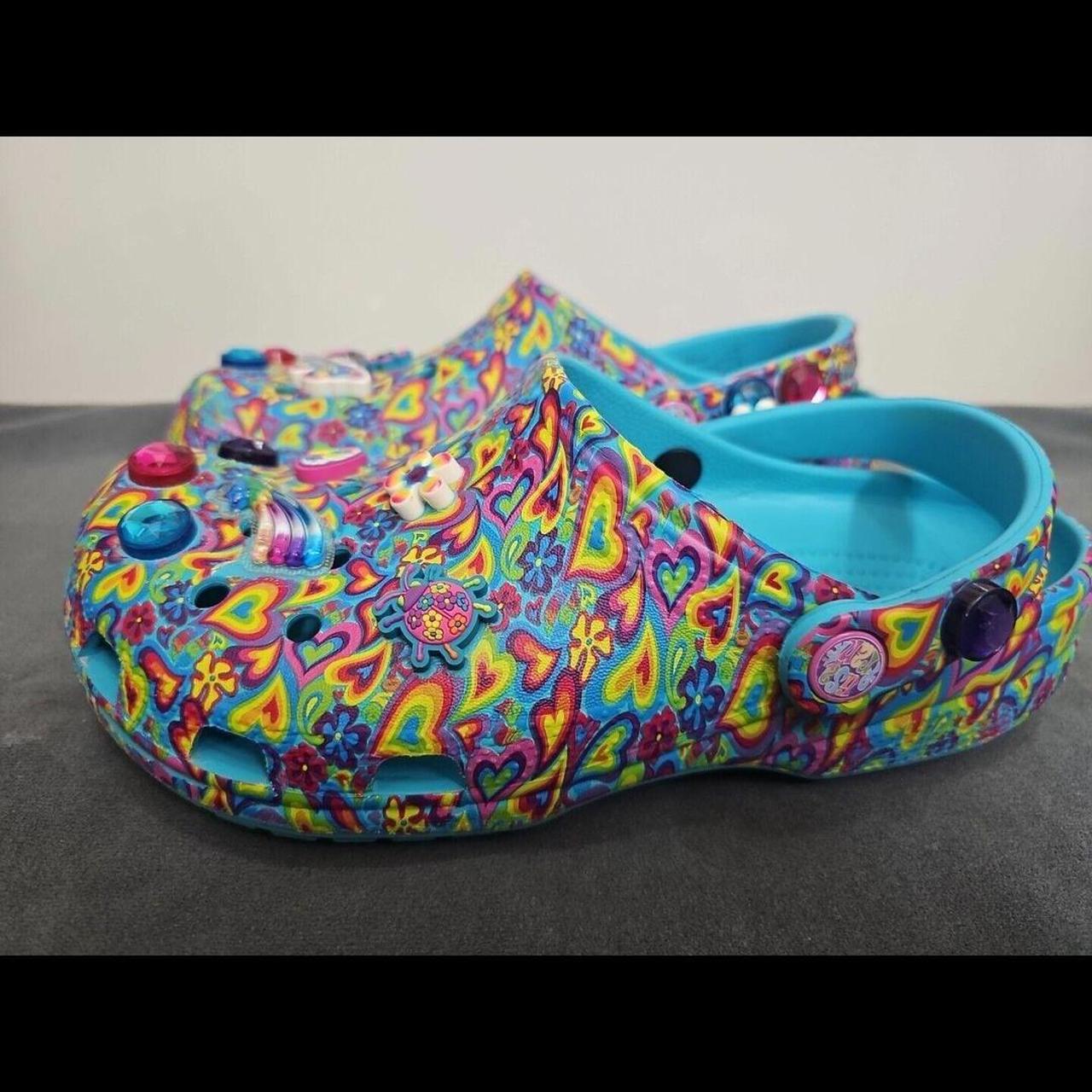 CROCS X Lisa Frank Classic Clogs Kids Size J6 Womens... | Depop