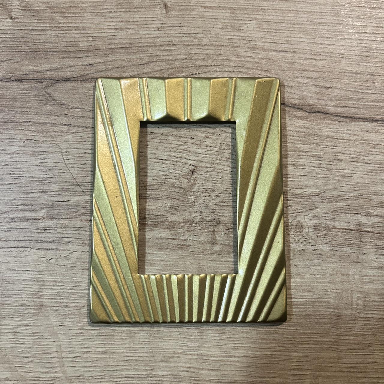 Gold frame for a 1x2 in photo - Depop