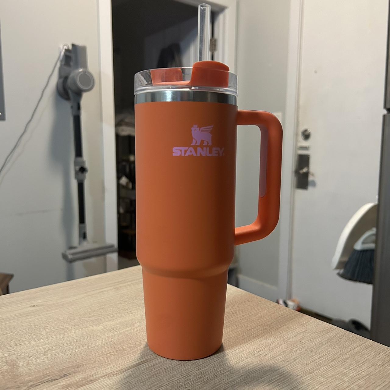 Orange and purple Stanley 32oz tumbler with straw... - Depop