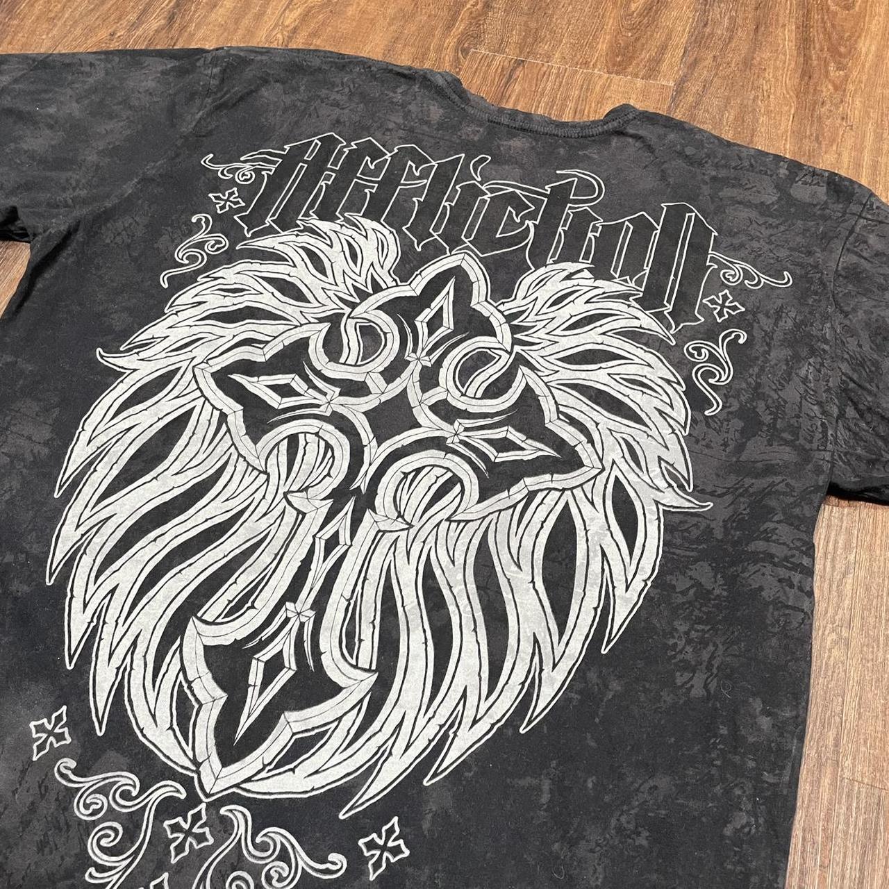 Black Affliction Cross Tee ️ Tough tee with front... | Depop