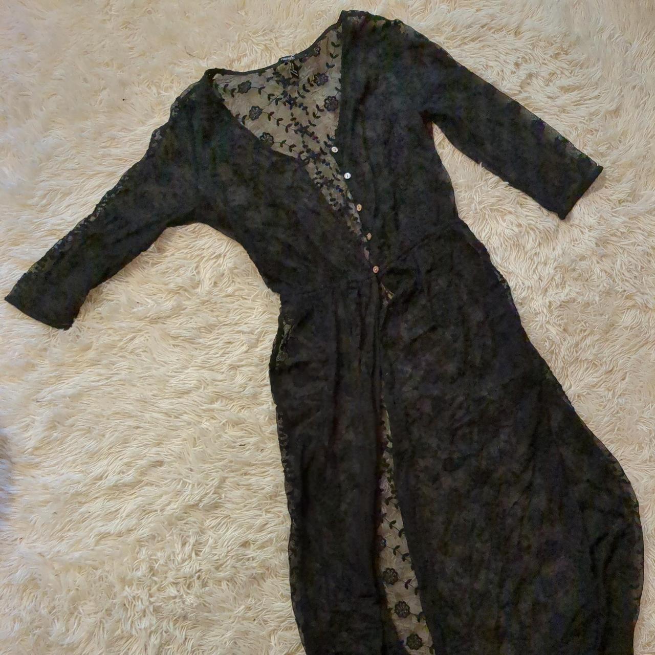 floor length maxi lace cover up from forever... - Depop