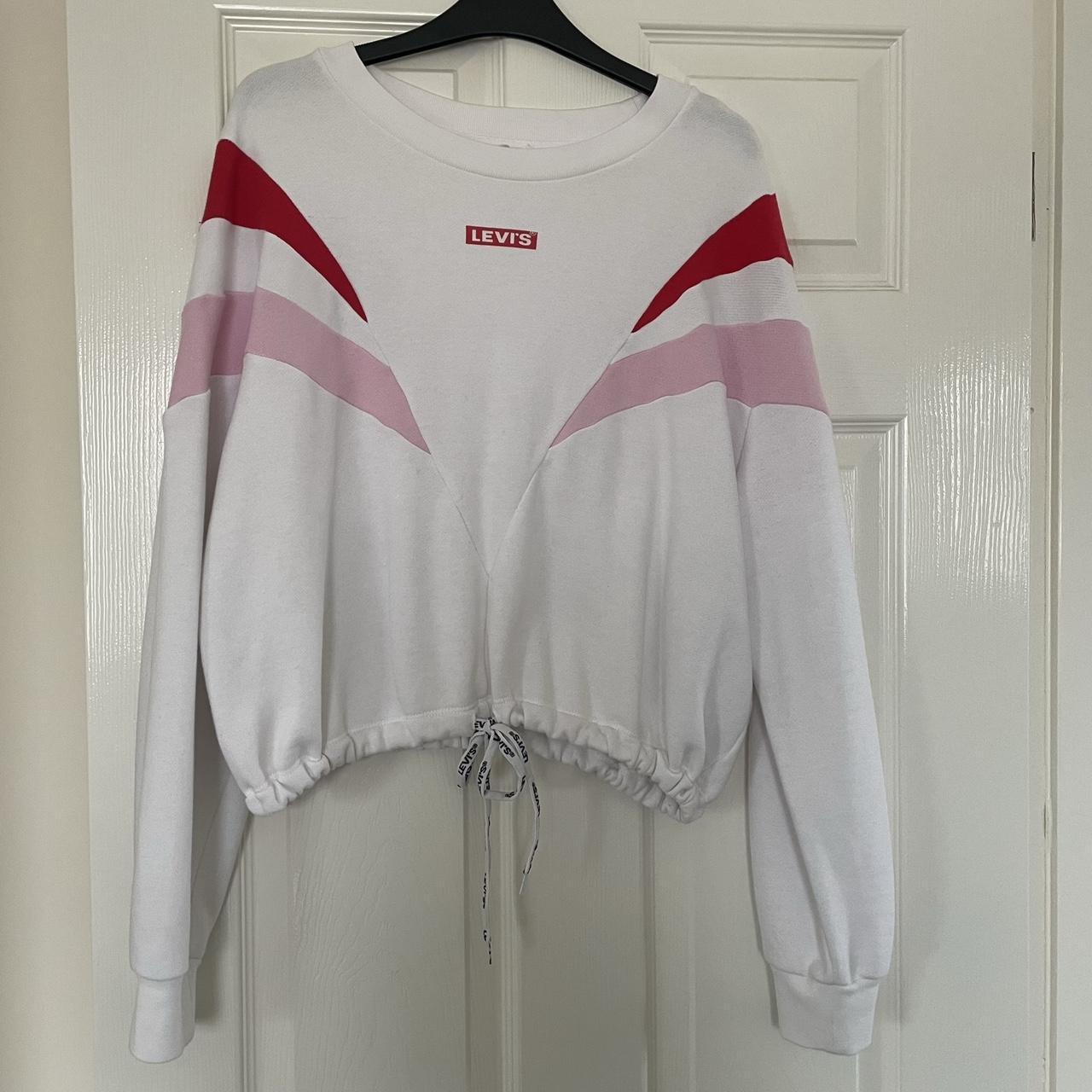 Levi's Women's White and Pink Jumper | Depop
