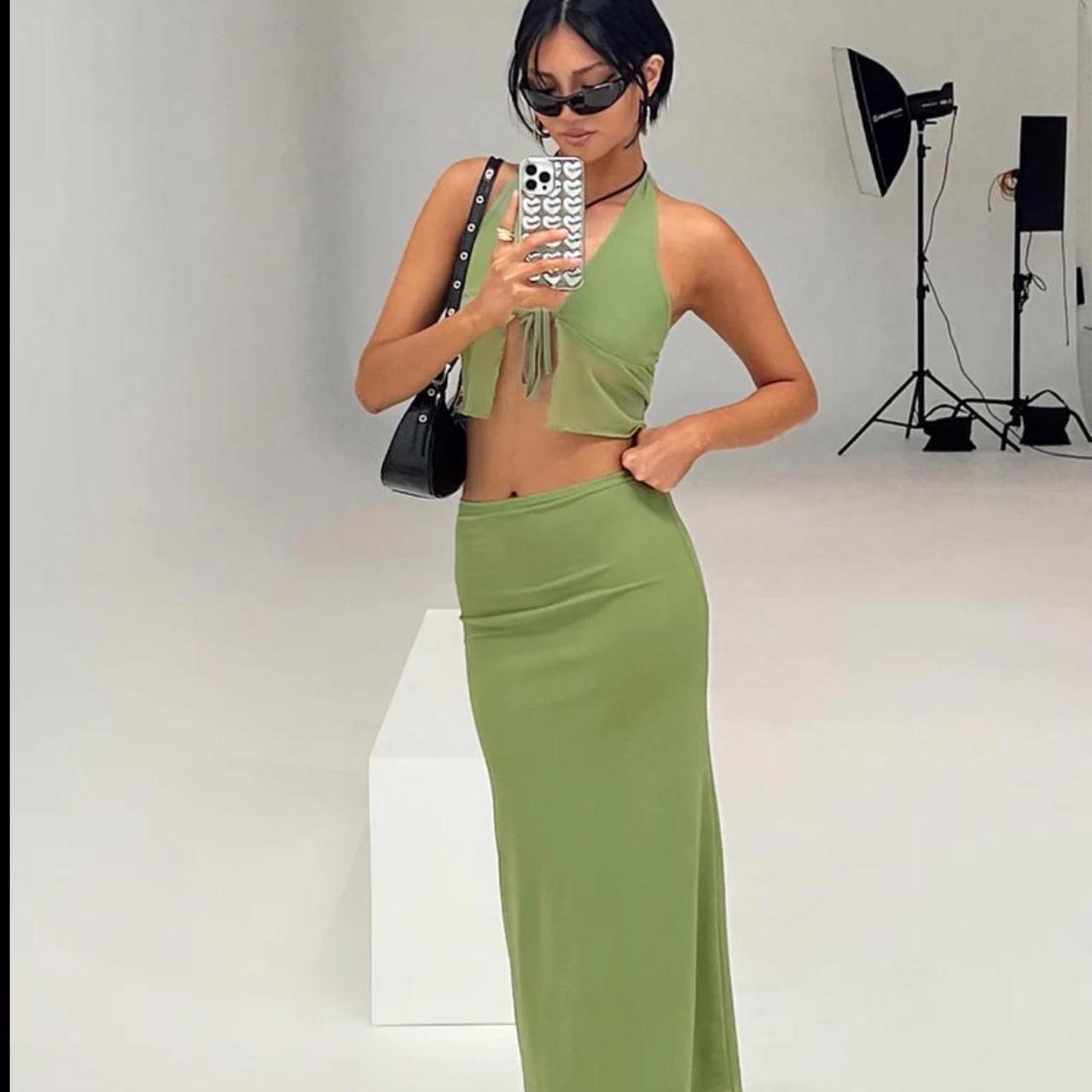 princess polly green tami set - Depop